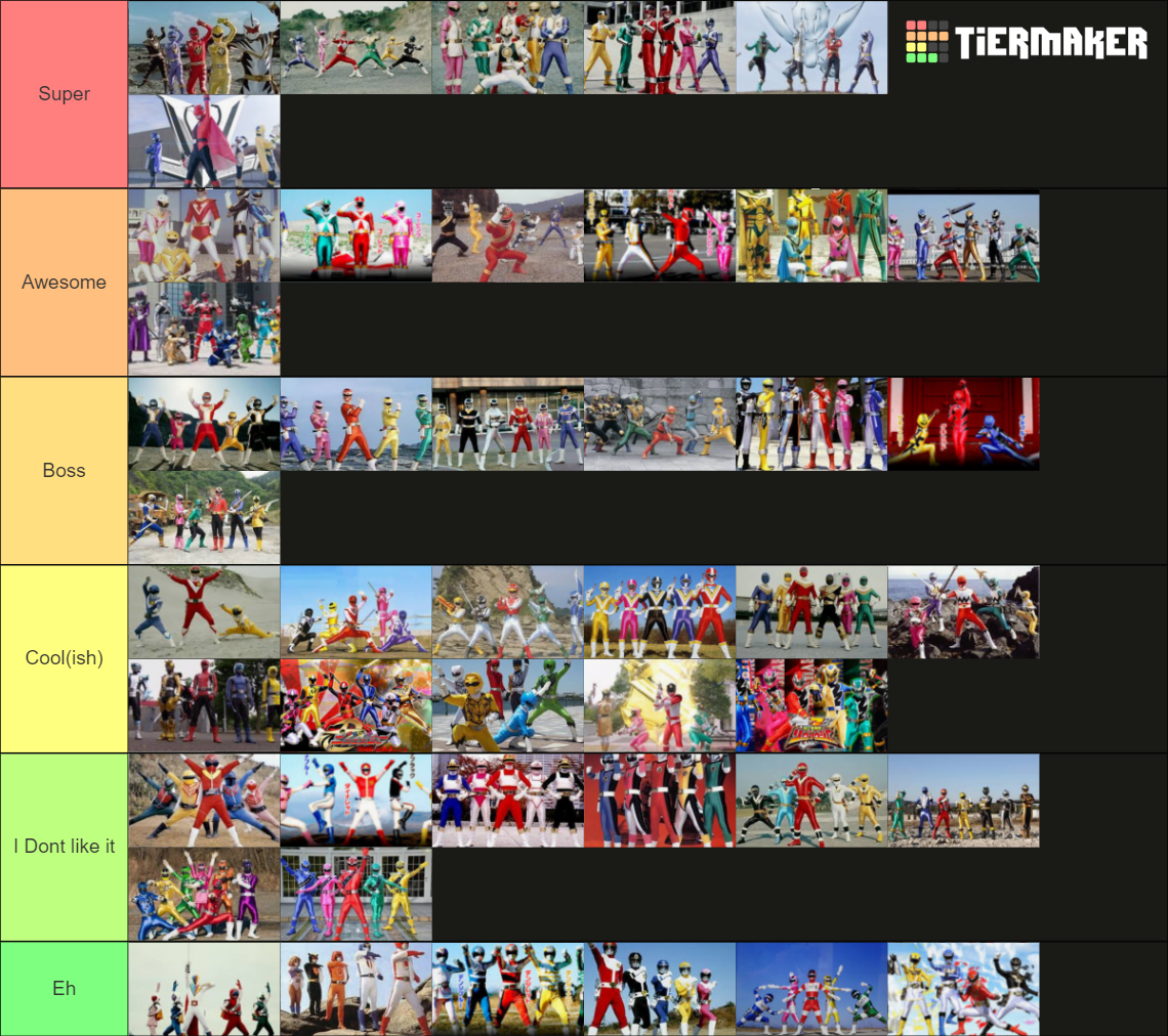 Super sentai suits Tier List (Community Rankings) - TierMaker