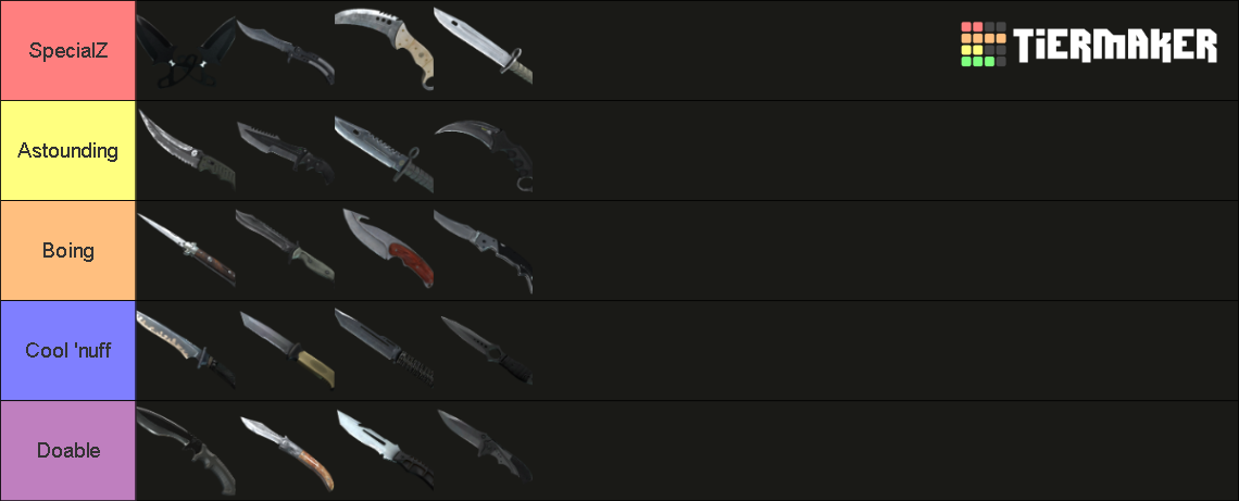 All CS2 Knives 2024 Tier List (Community Rankings) - TierMaker