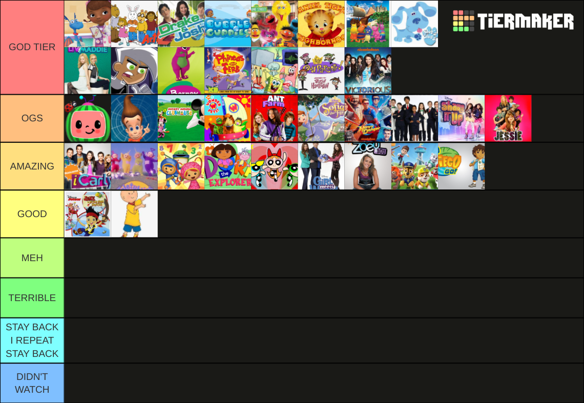 shows only babies would like Tier List (Community Rankings) - TierMaker