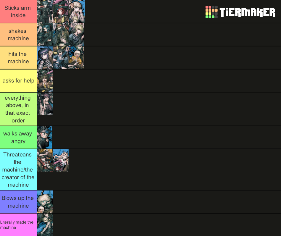 DRV3 when the bag is stuck in the vending machine Tier List (Community ...
