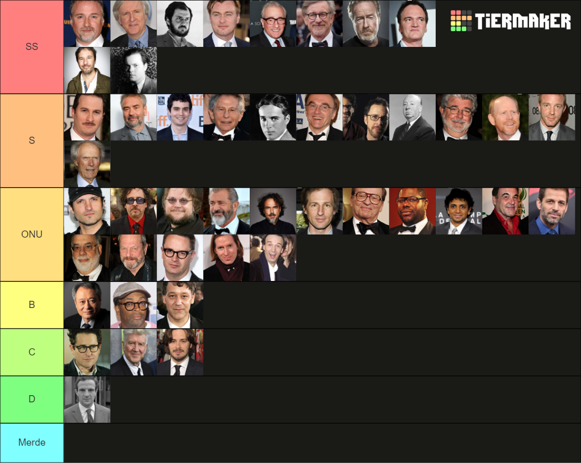 Greatest Film Directors Tier List (Community Rankings) - TierMaker