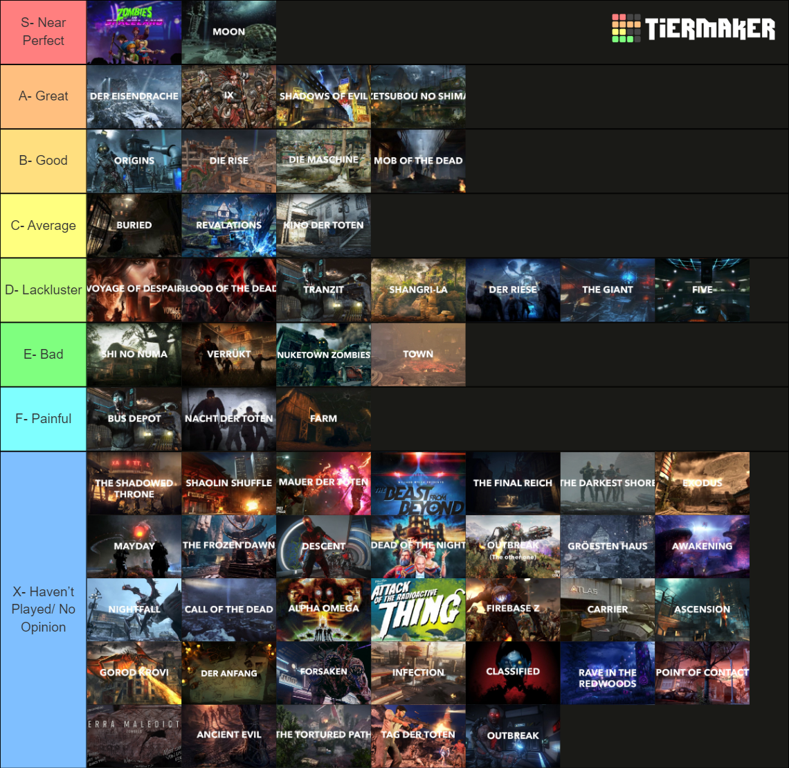 COD Zombies Maps + More (As of 4/2022) Tier List (Community Rankings ...