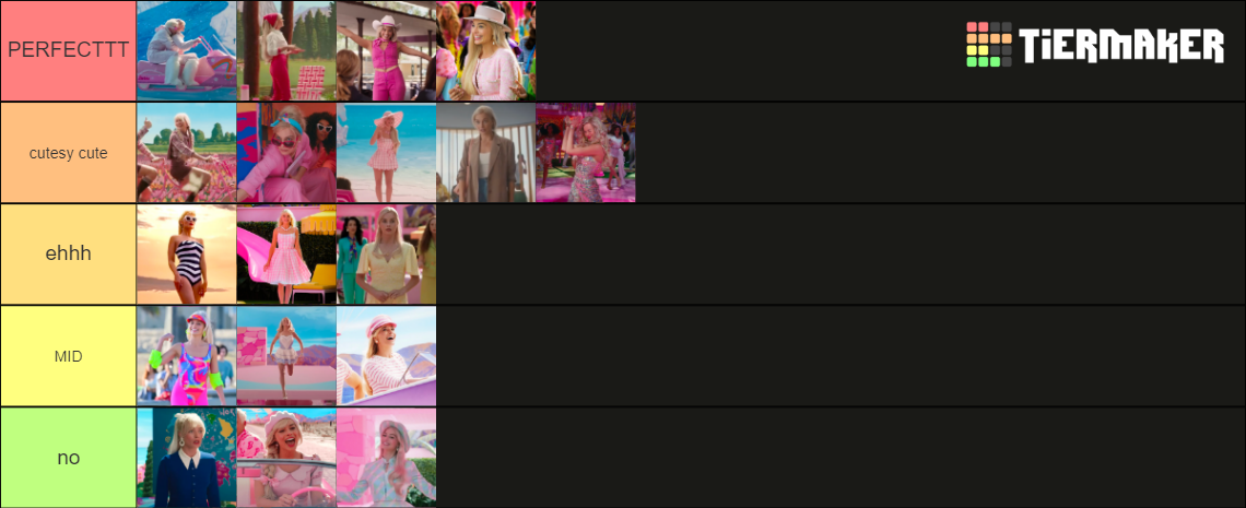 Barbie's Live Action Movie Outfits [UPDATED] Tier List (Community ...