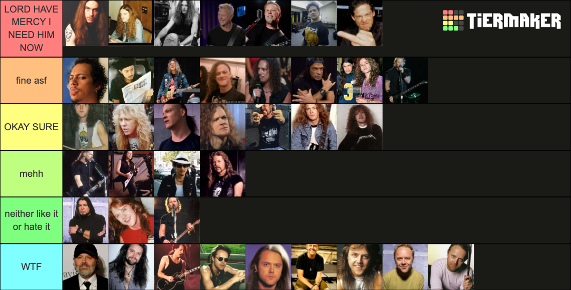 Metallica eras Tier List (Community Rankings) - TierMaker