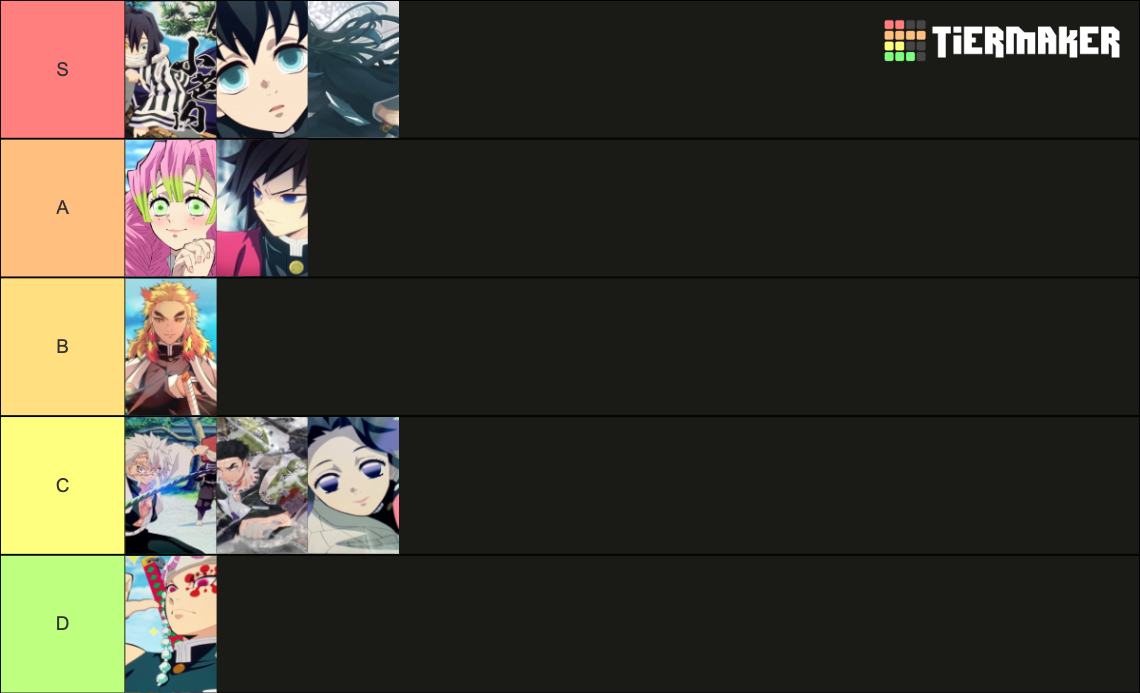 Demon Slayer Hashira ! Tier List (Community Rankings) - TierMaker