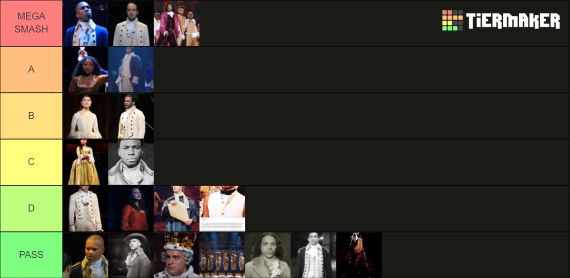 Hamilton Characters Tier List (Community Rankings) - TierMaker