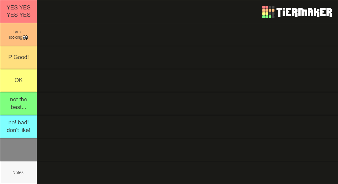 Empty Template Tier List (Community Rankings) - TierMaker