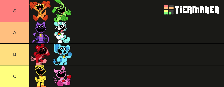 Smiling Critters Tier List (Community Rankings) - TierMaker