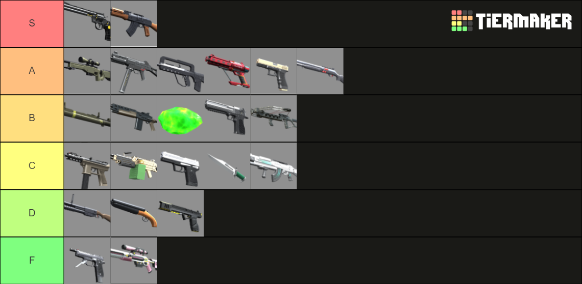 Krunker weapons Tier List (Community Rankings) - TierMaker