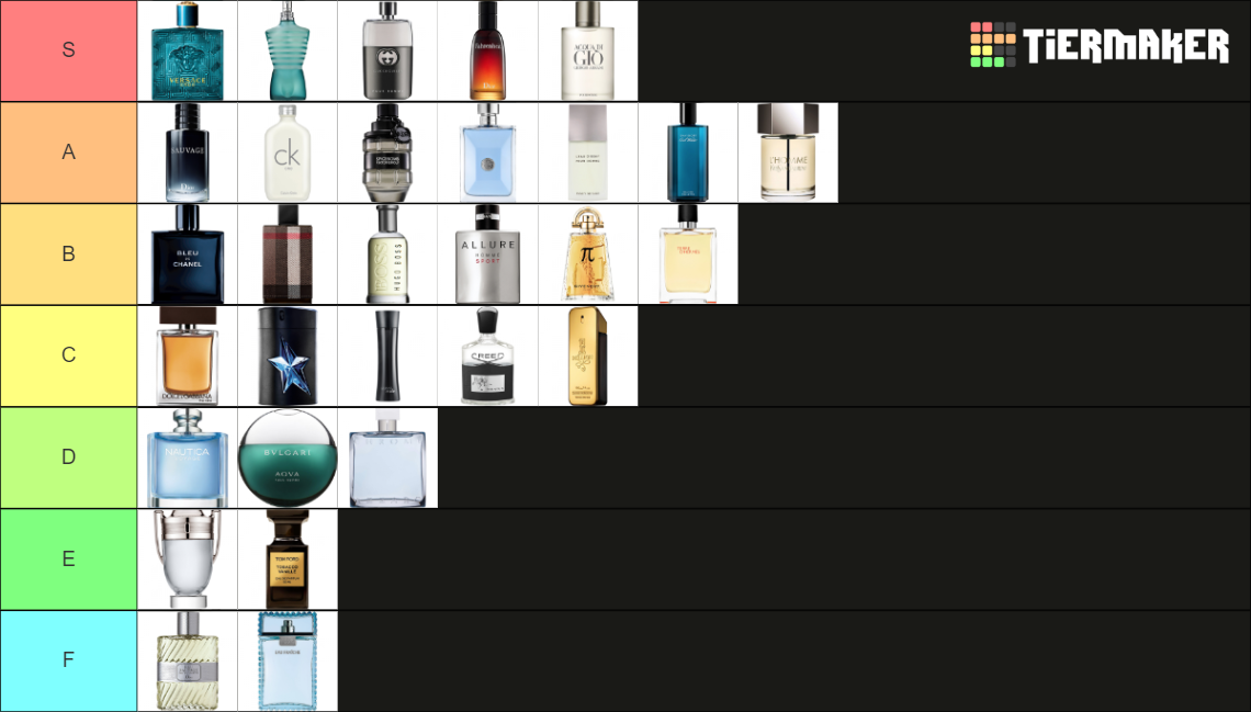Men's Fragrance Bottle Design Tier List (Community Rankings) - TierMaker
