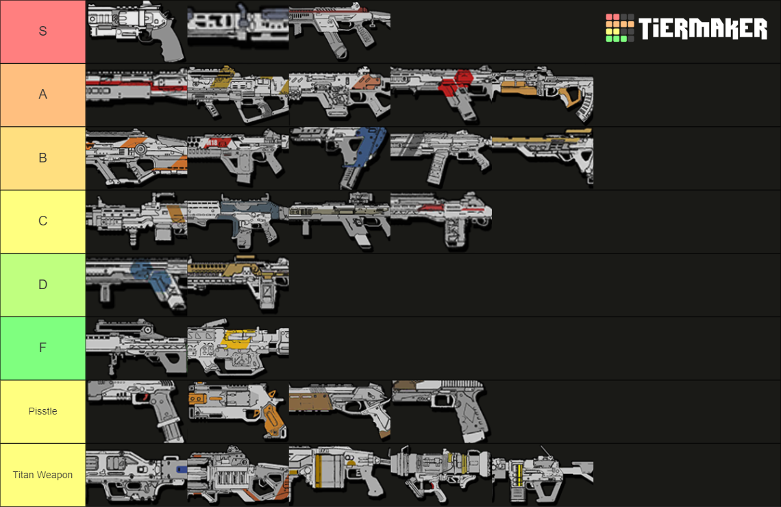 titanfall 2 guns Tier List (Community Rankings) - TierMaker