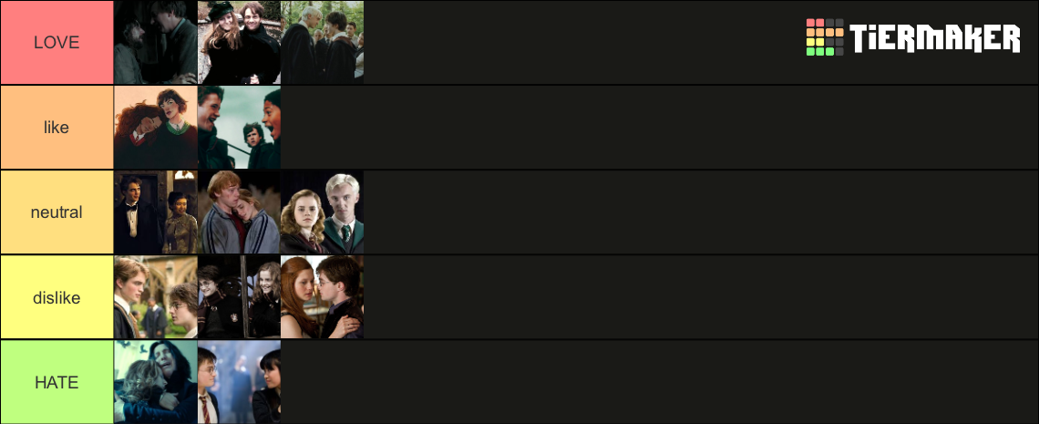 harry potter ships Tier List (Community Rankings) - TierMaker