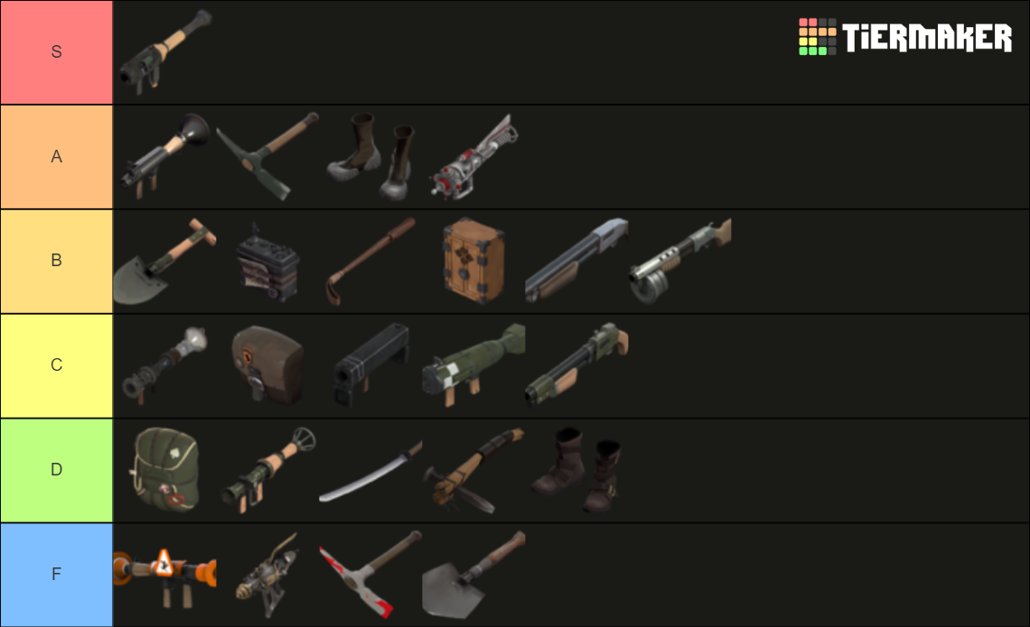 Soldier Weapons Tier List (Community Rankings) - TierMaker