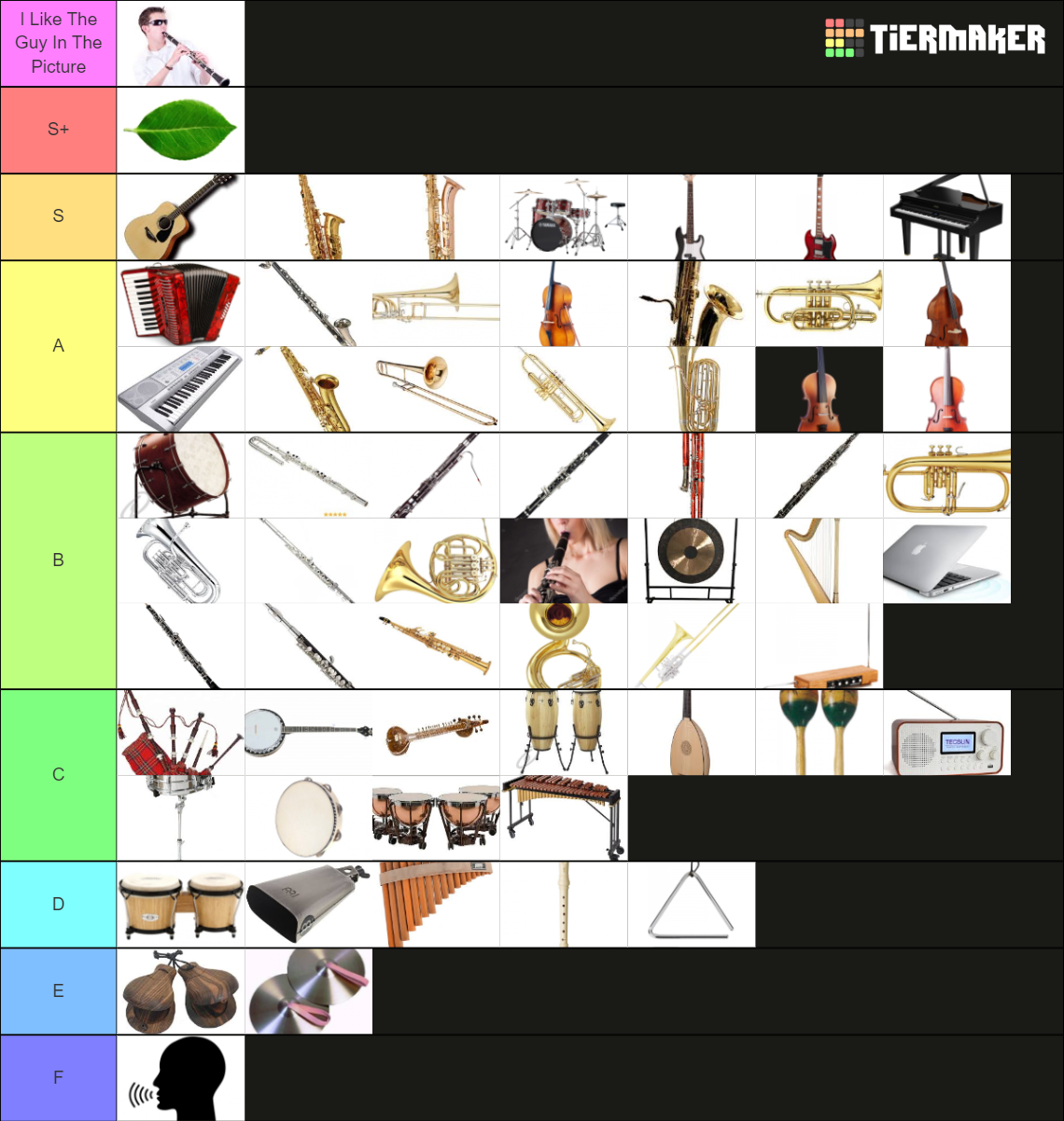 INSTRUMENT TIER LIST Tier List (Community Rankings) - TierMaker