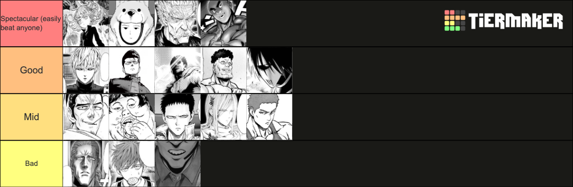 S class One Punch Man Tier List (Community Rankings) - TierMaker