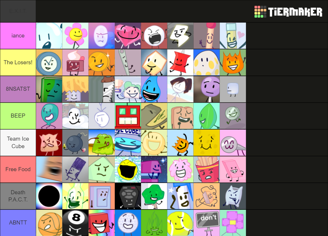 All 64 BFB Characters Tier List (Community Rankings) - TierMaker