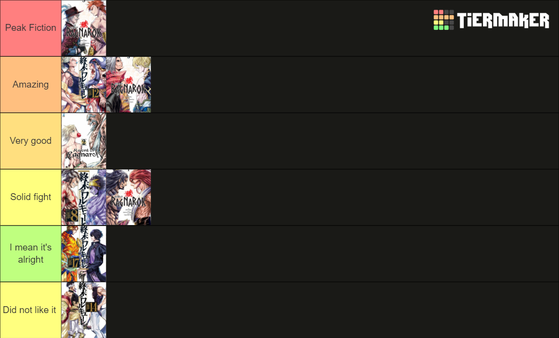 Record of ragnarok fights Tier List (Community Rankings) - TierMaker