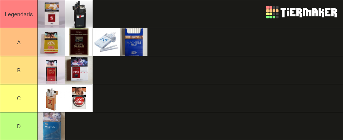Rokok Indonesia Tier List (Community Rankings) - TierMaker