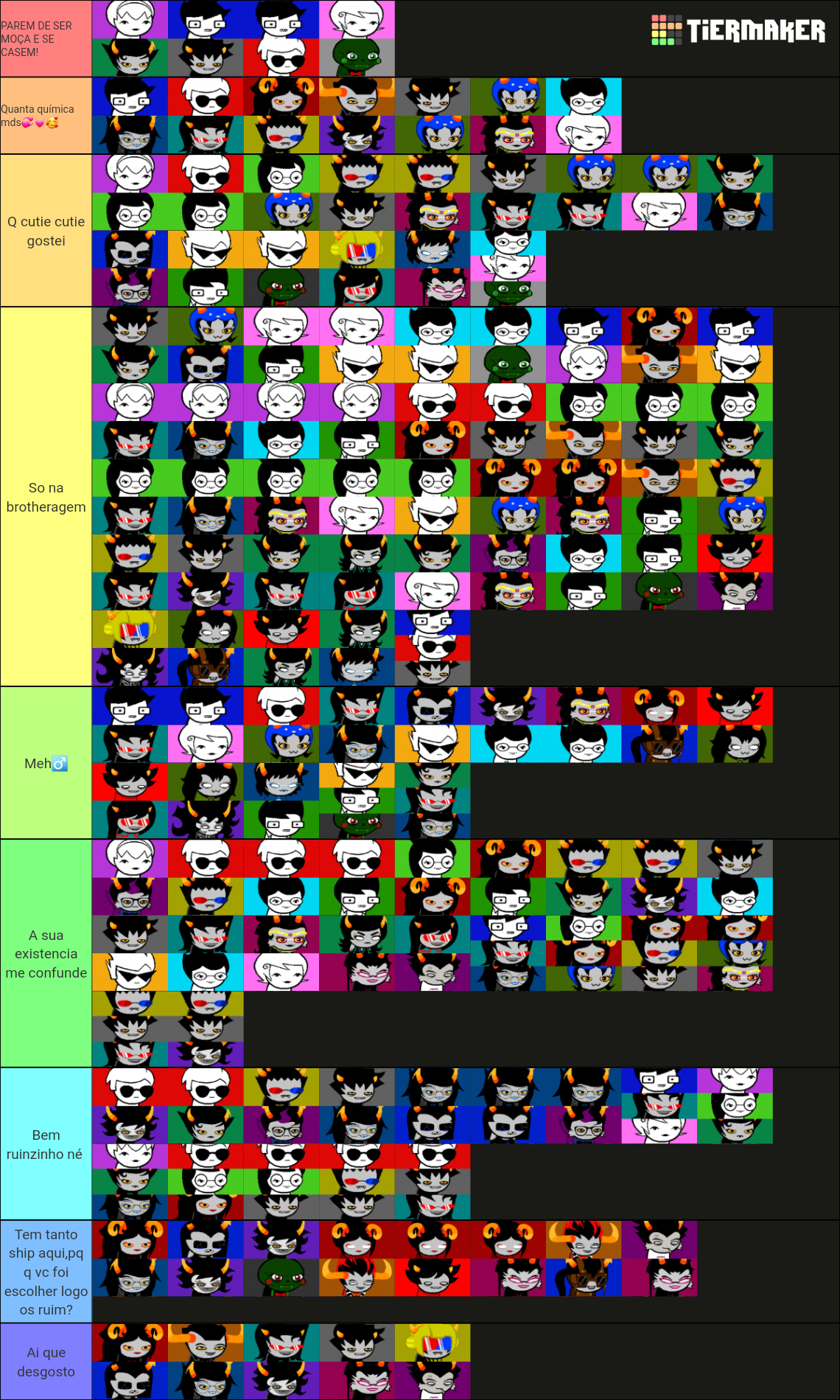 homestuck ships! Tier List (Community Rankings) - TierMaker
