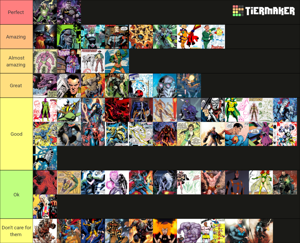 Superman villains Tier List (Community Rankings) - TierMaker