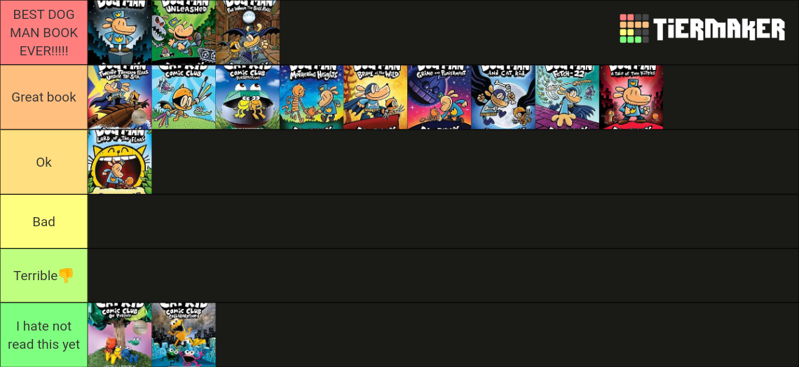 Every Dog Man And Cat Kid Book Tier List (Community Rankings) - TierMaker