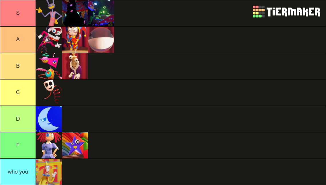 The Amazing Digital Circus Characters Tier List (Community Rankings) - TierMaker