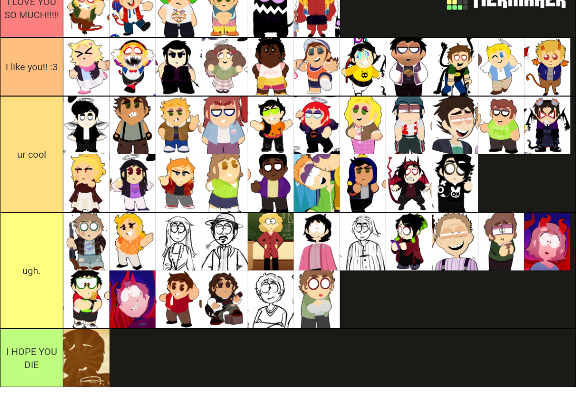 Hell Park Characters!! Tier List (Community Rankings) - TierMaker