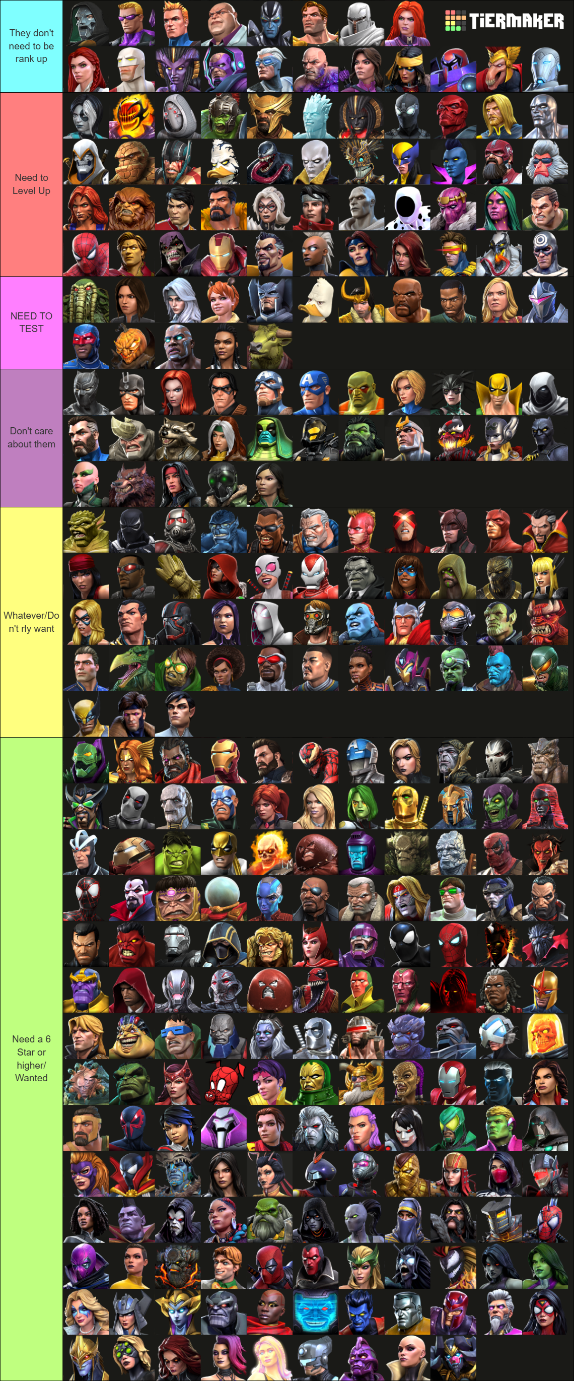 MCOC All Champions AUG 2025 Tier List (Community Rankings) - TierMaker