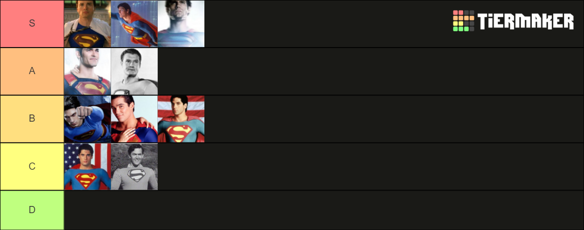 Actores Superman Tier List (Community Rankings) - TierMaker