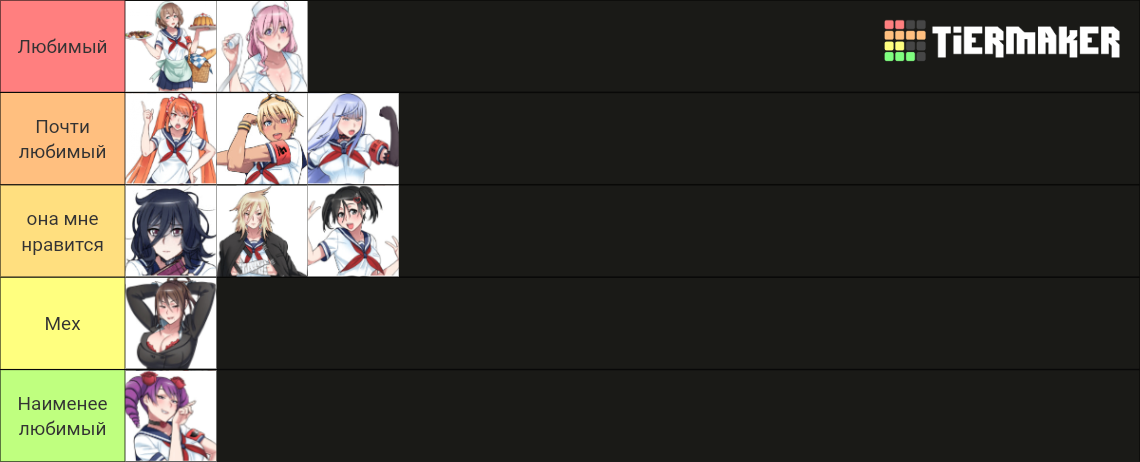 yandere simulator rivals Tier List (Community Rankings) - TierMaker