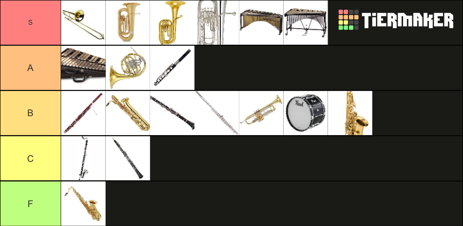Instruments Tier List (Community Rankings) - TierMaker