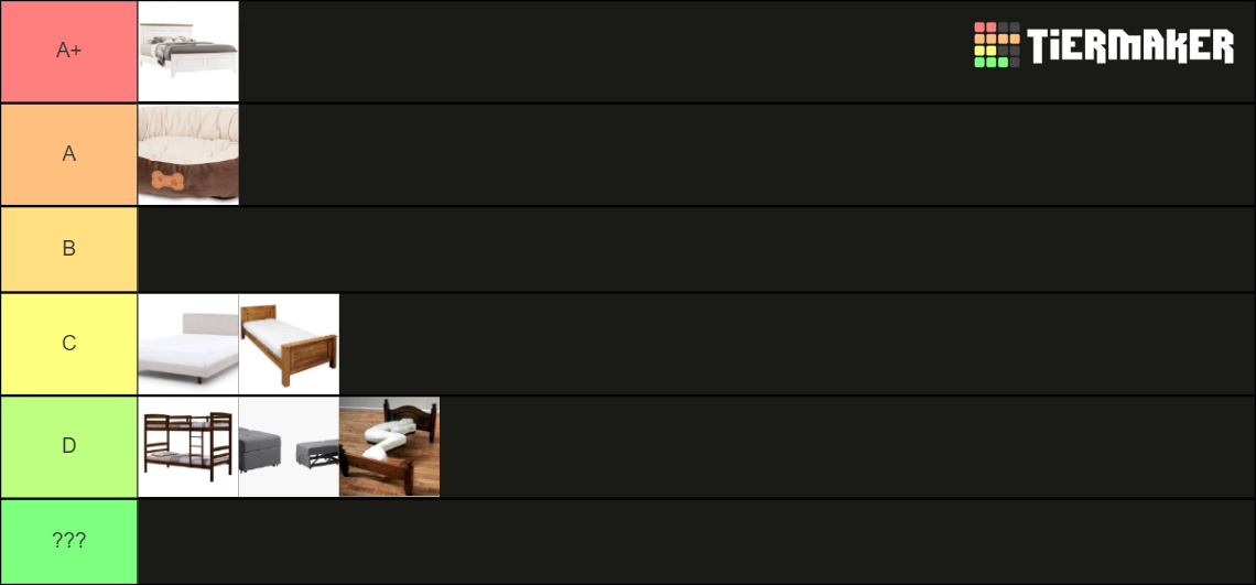 Bed Tier List (Community Rankings) - TierMaker