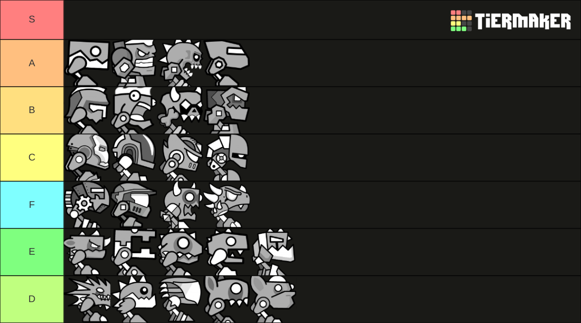 Geometry Dash Robots Tier List (Community Rankings) - TierMaker
