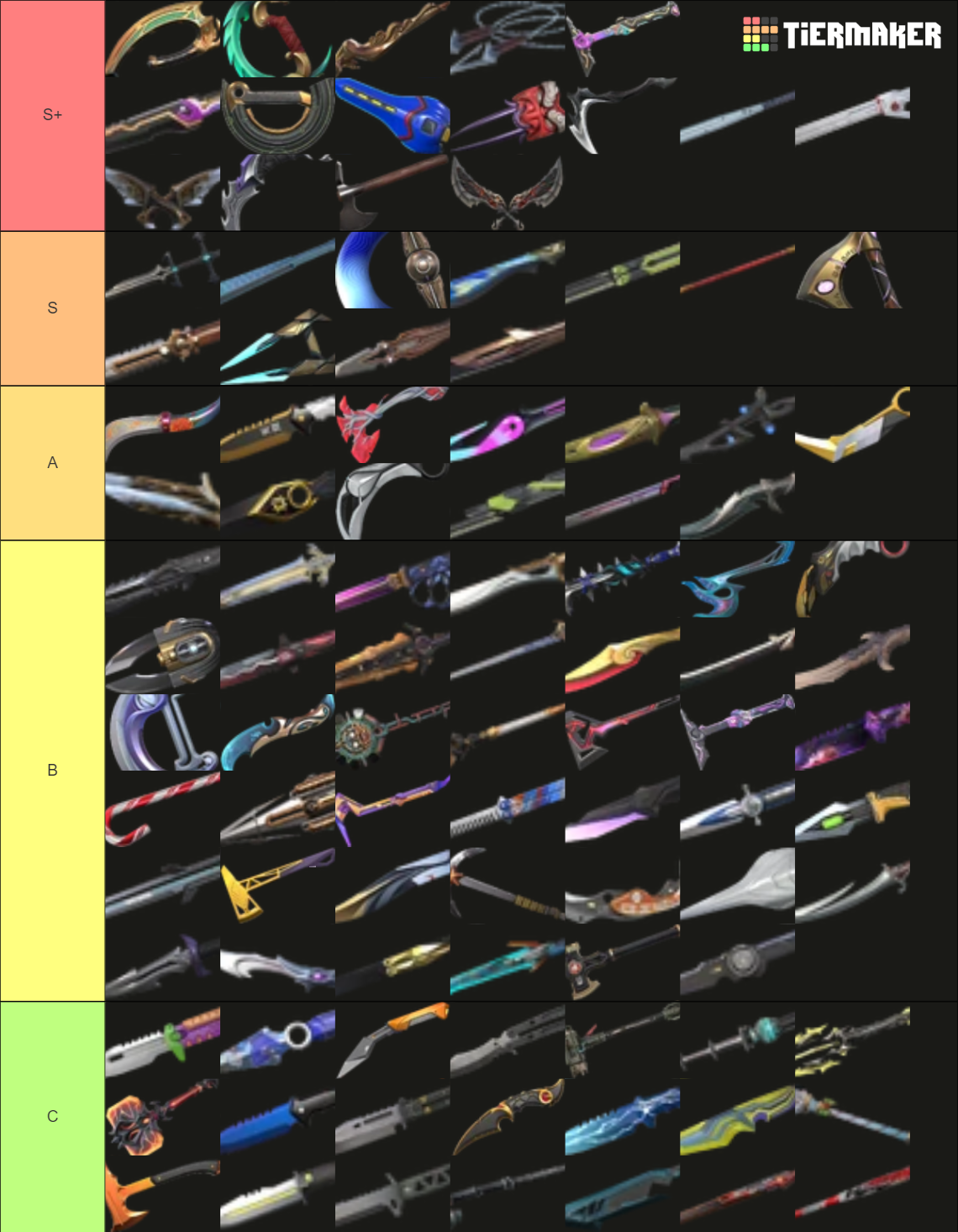Valorant Melee (March 2024) Tier List (Community Rankings) - TierMaker