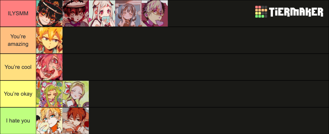 Rank Tbhk Characters :)) Tier List (Community Rankings) - TierMaker