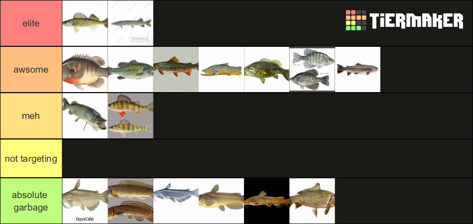 freshwater fish of Minnesota Tier List (Community Rankings) - TierMaker