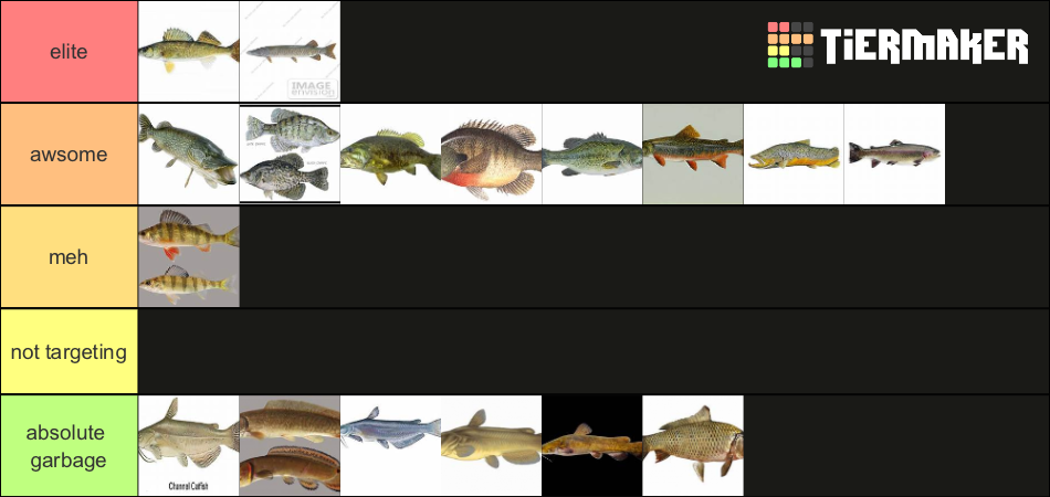 freshwater fish of Minnesota Tier List (Community Rankings) - TierMaker