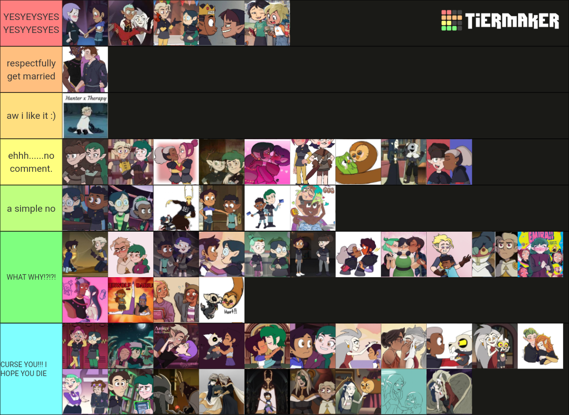 The Owl House SHIPS ! (S3) Tier List (Community Rankings) - TierMaker