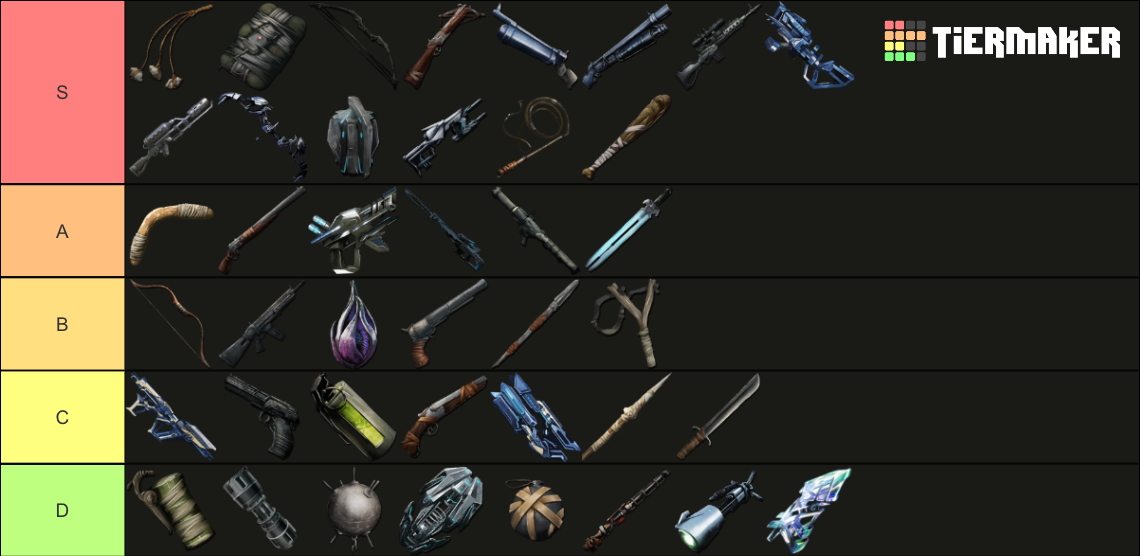 ARK Weapons Tier List (Community Rankings) - TierMaker