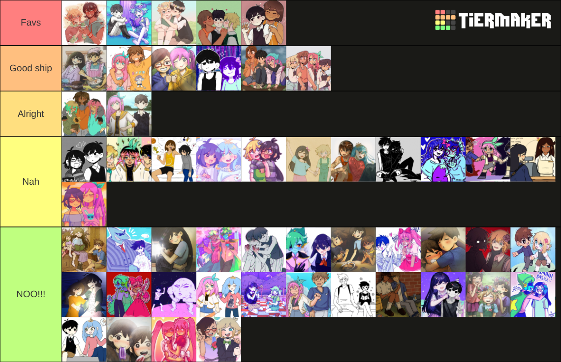 OMORI ship ranking Tier List (Community Rankings) - TierMaker