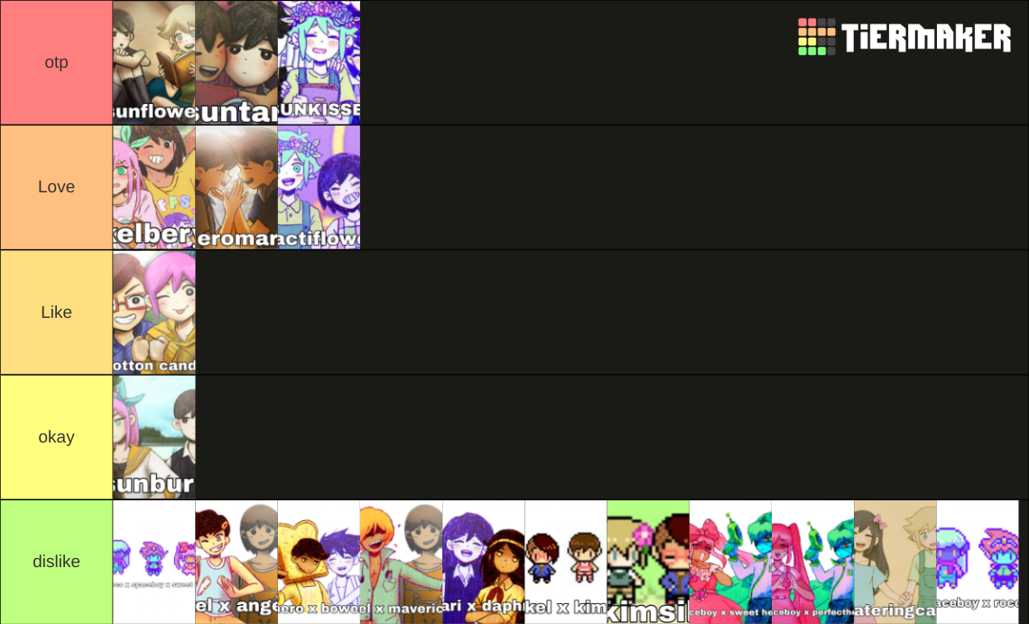 Omori ships !!! Tier List (Community Rankings) - TierMaker