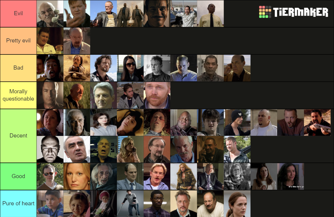 Breaking bad moral degradation Tier List (Community Rankings) - TierMaker Breaking bad moral degradation Tier List (Community Rankings) - TierMaker
