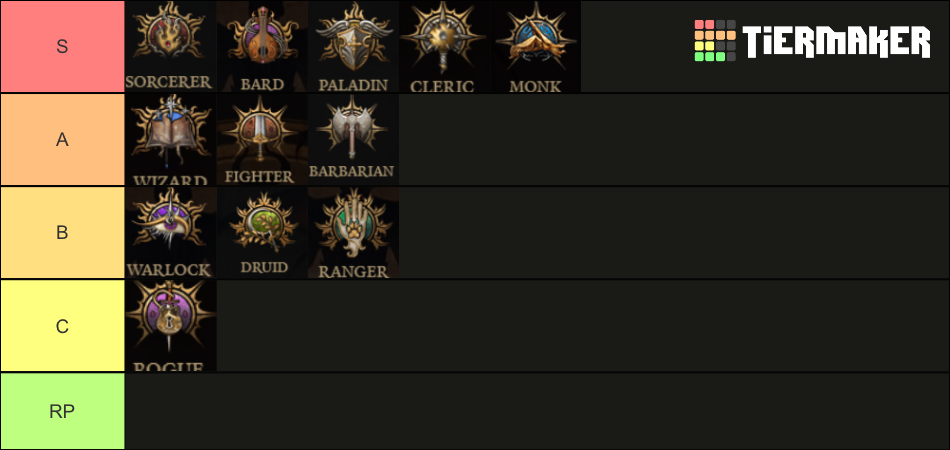 Baldurs Gate 3 Class Tier List (Community Rankings) - TierMaker Baldurs Gate 3 Class Tier List (Community Rankings) - TierMaker