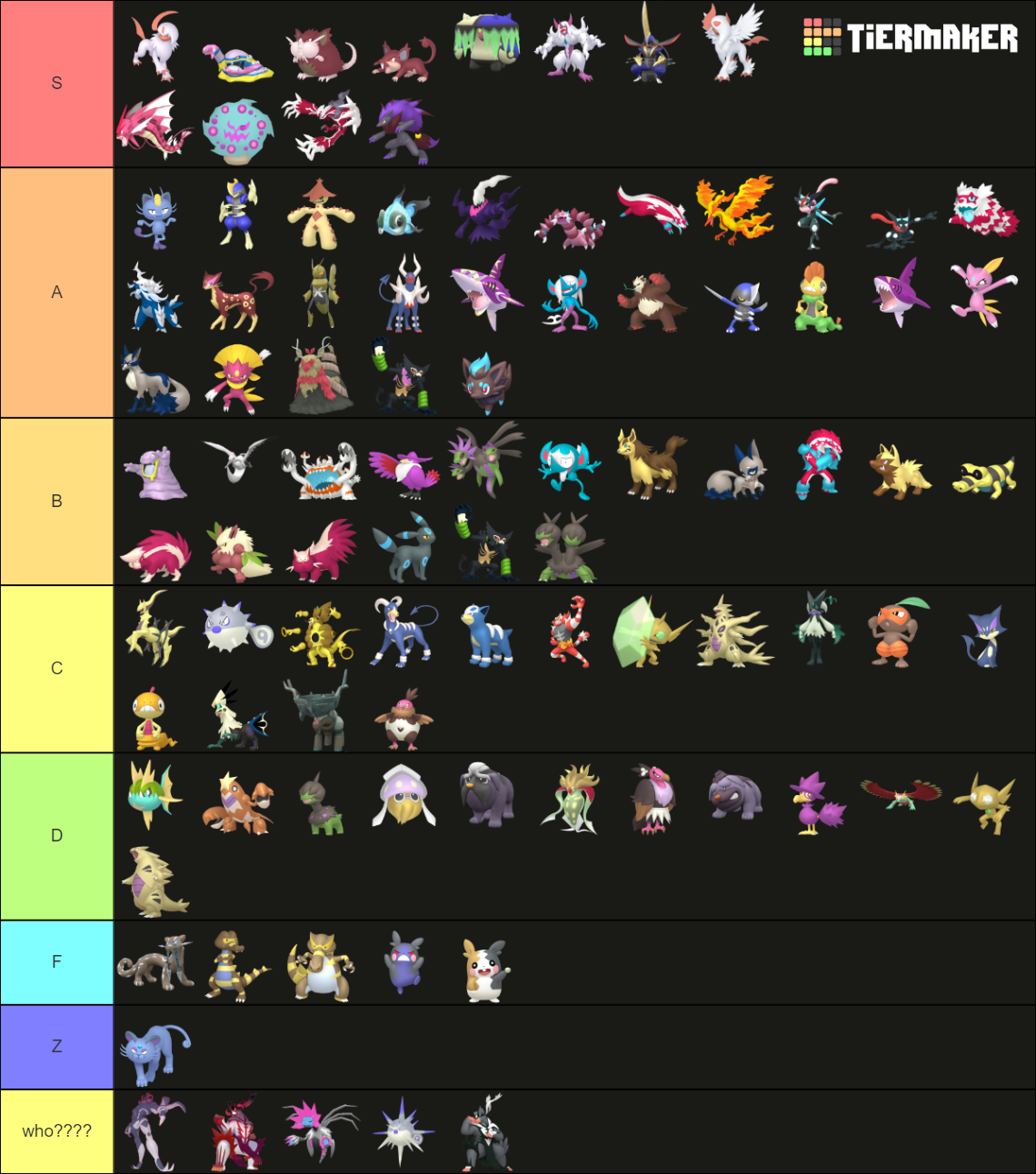 All Shiny Dark Type Pokemon (Gen 1-Gen 9, May 2023) Tier List ...