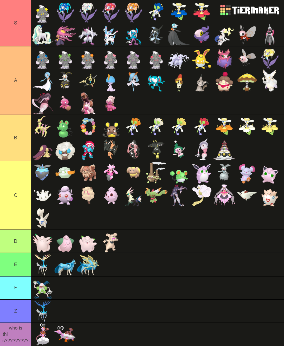 All Shiny Fairy Type Pokemon (Gen 1-Gen 9, May 2023) Tier List ...