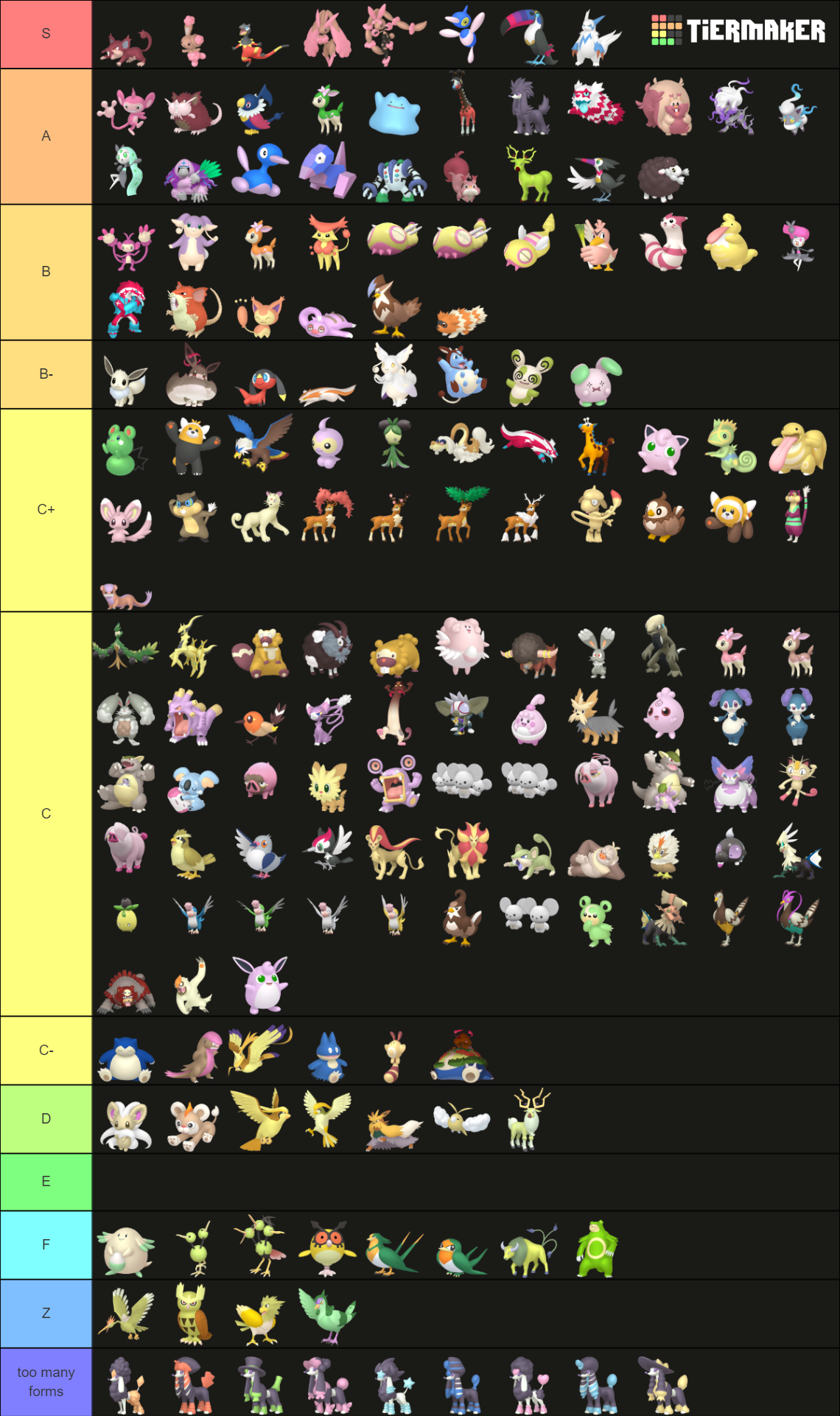 All Shiny Normal Type Pokemon (Gen 1-Gen 9, May 2023) Tier List ...