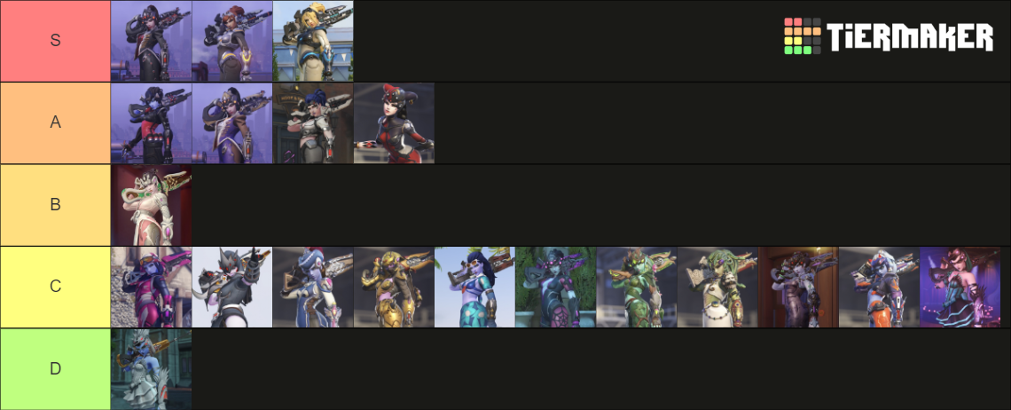 Widowmaker skins (season 7 update) Tier List (Community Rankings ...
