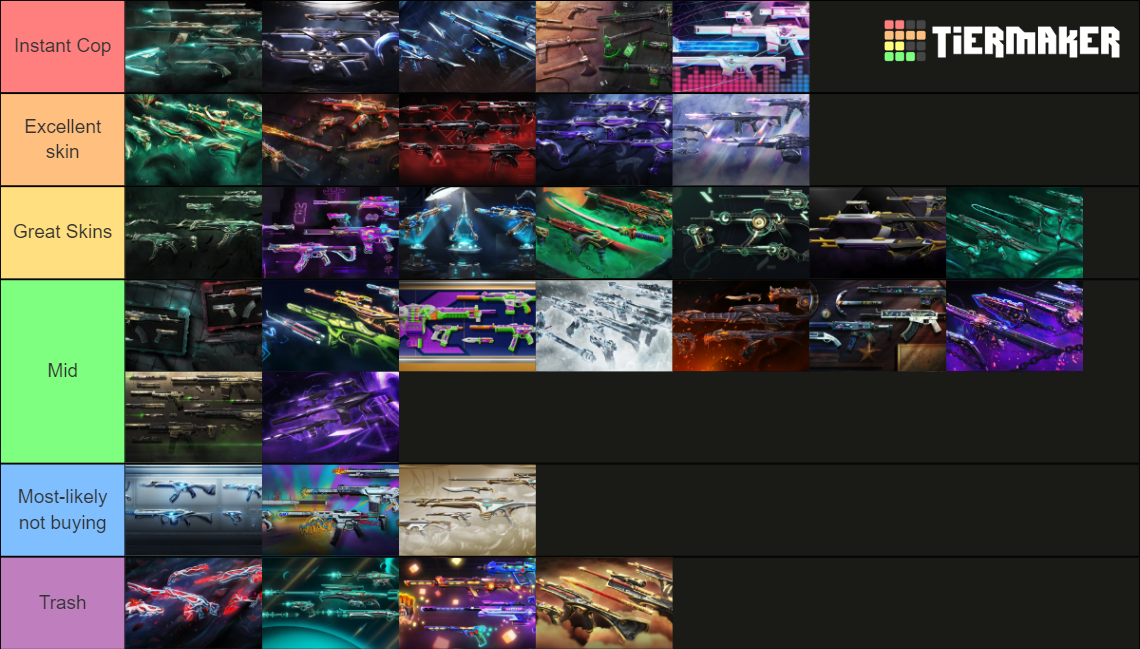 2024 Valorant Skin Bundles (Premium, Exclusive and Ultra) Tier List ...