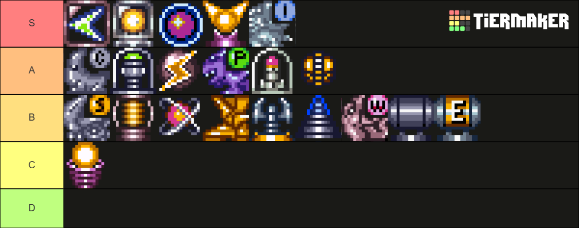 Super Metroid Items Tier List (Community Rankings) - TierMaker