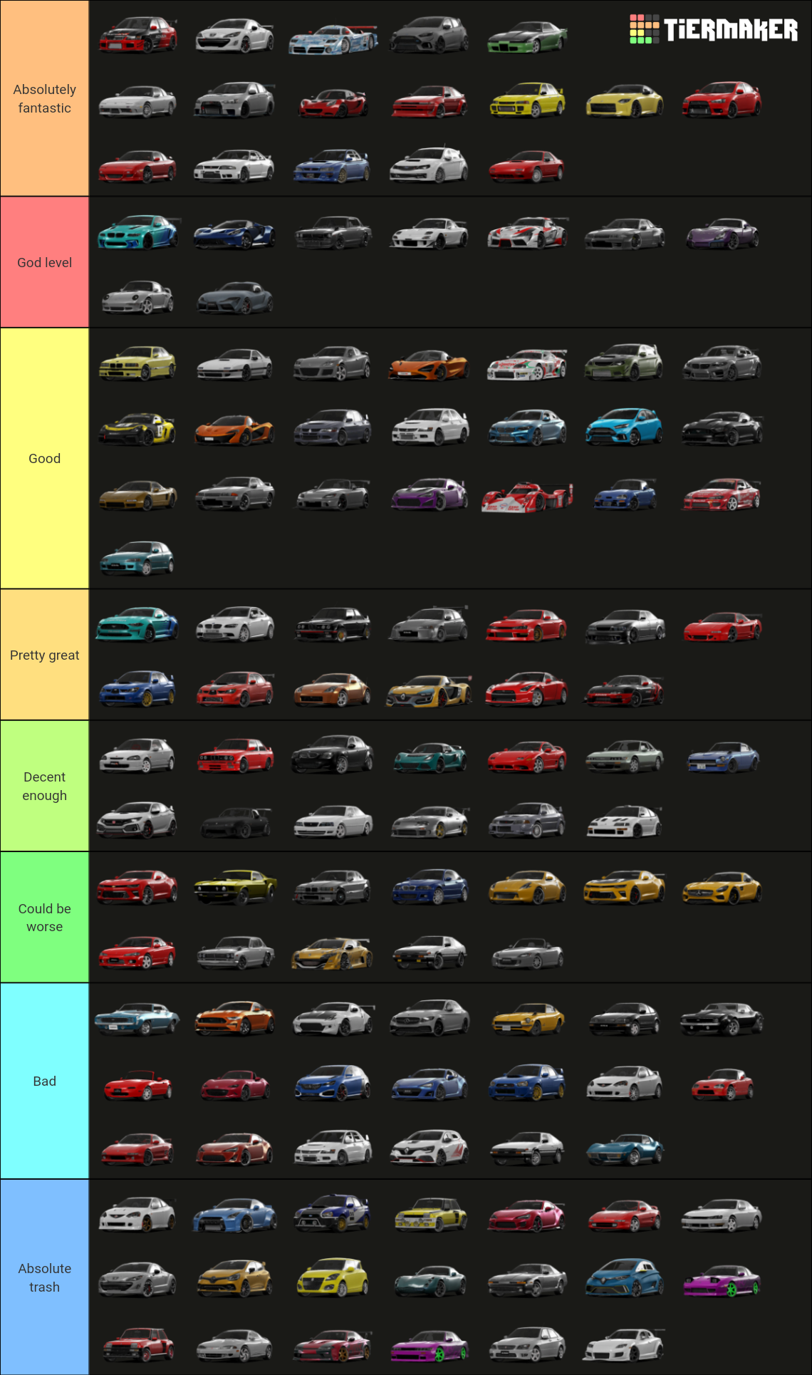 All Assoluto Racing Cars Tier List (Community Rankings) - TierMaker